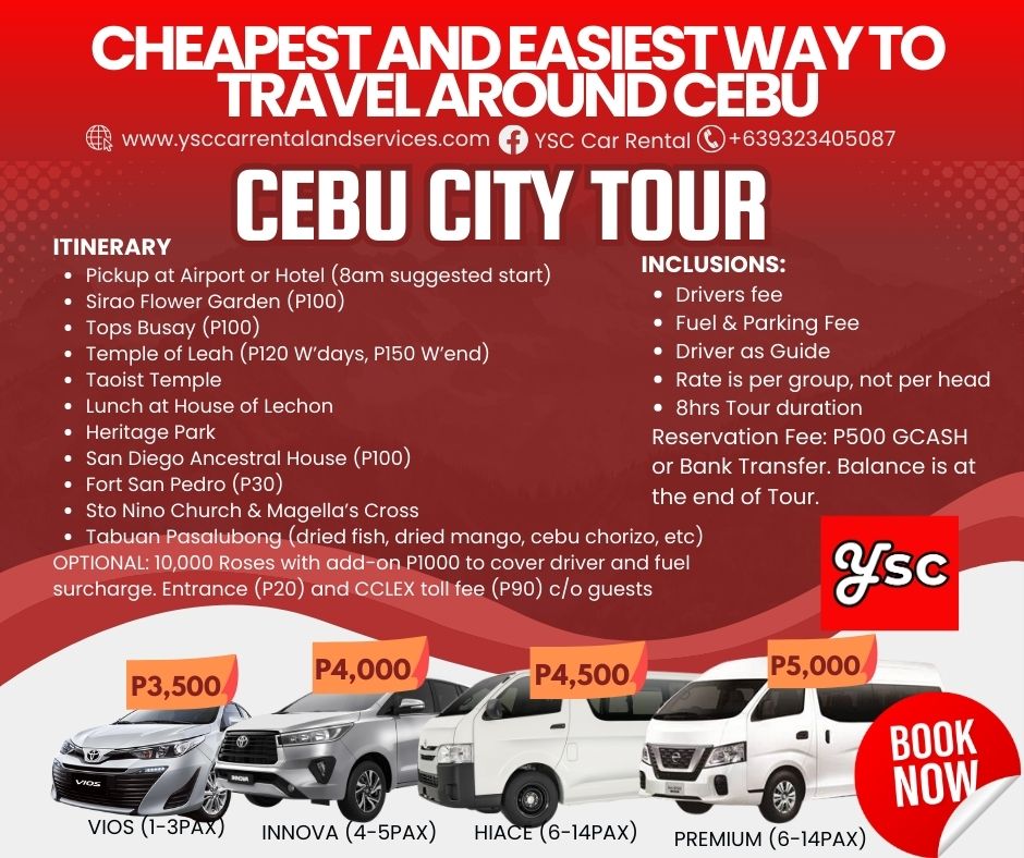 VAN RENTAL - CEBU CITY TOUR – YSC TOURS