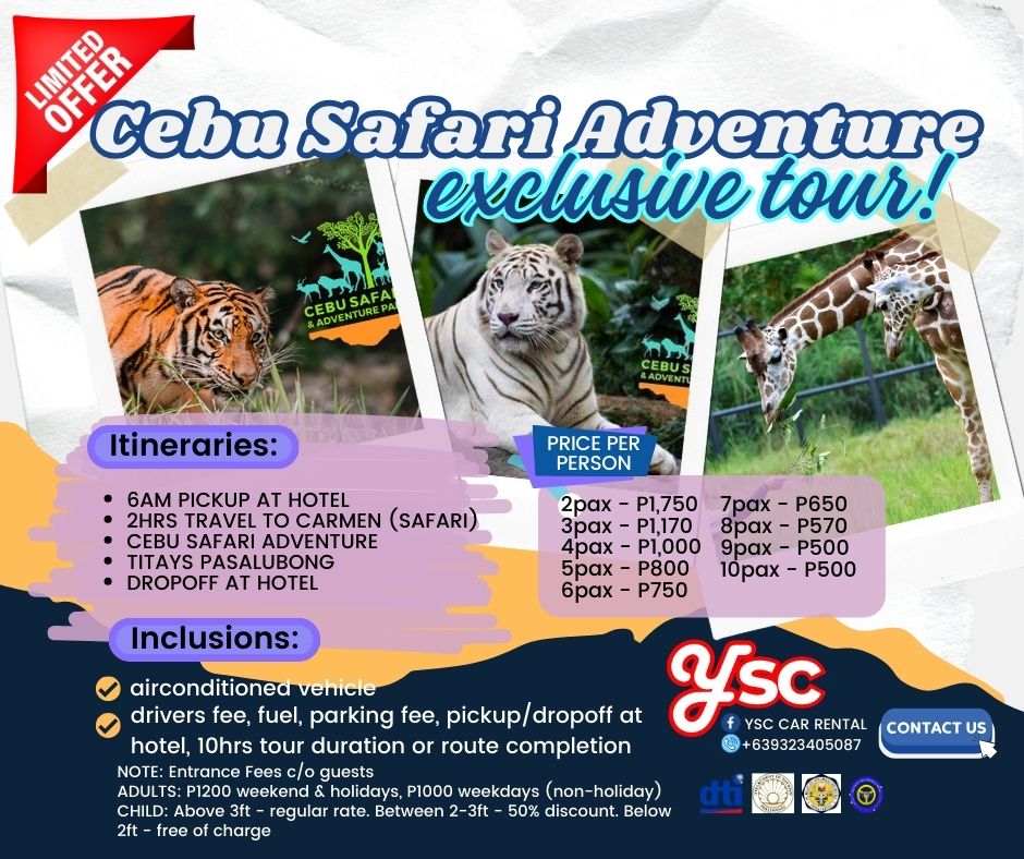 DAYTOUR: CEBU SAFARI ADVENTURE – YSC TOURS
